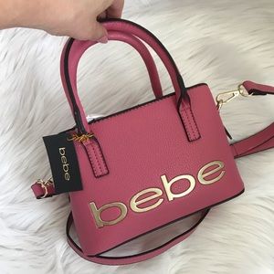bebe | Bags | Bebe Mini Pink Tote Shoulder Bag Purse | Poshmark